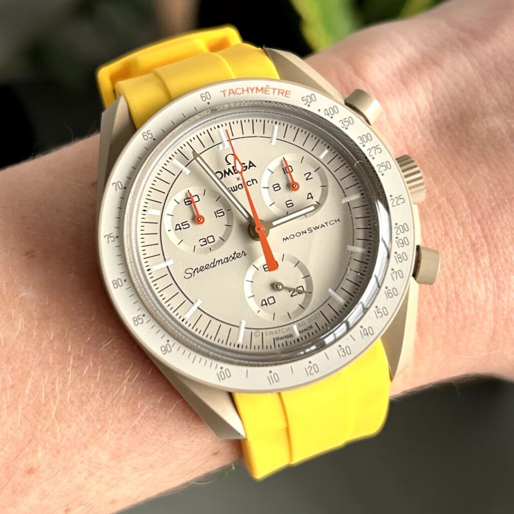 Yellow Moonswatch Rubber Strap - The Strap Brothers